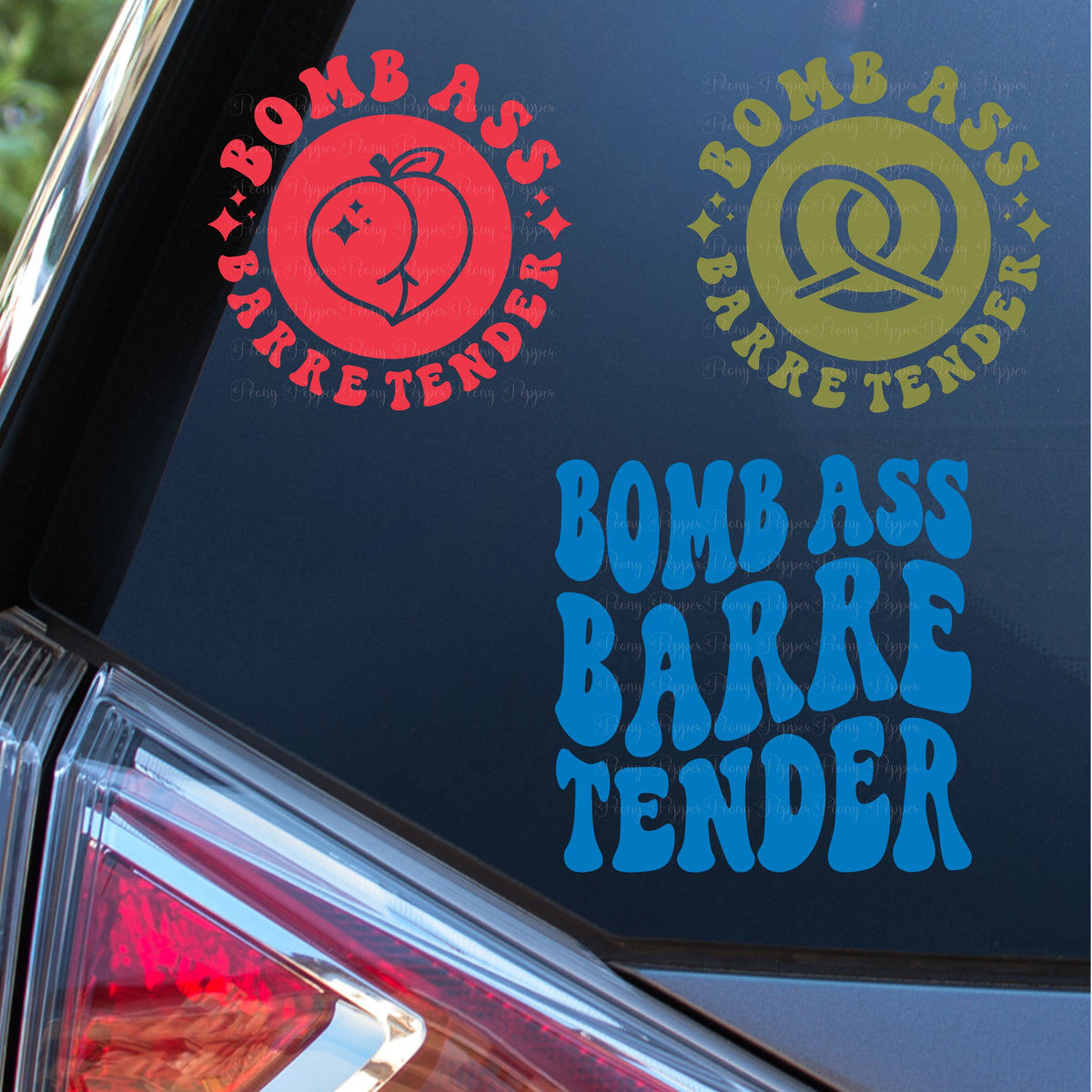 Bomb Ass Barre Tender Decals – Peony Pepper
